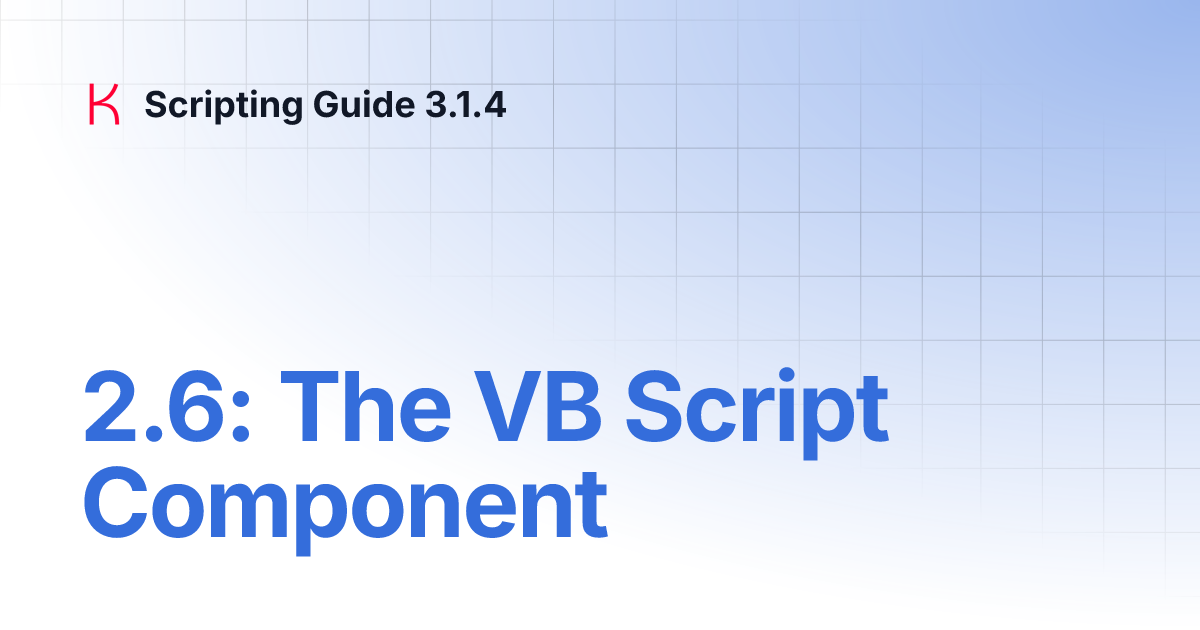 26 The Vb Script Component Scripting Guide 314 5705